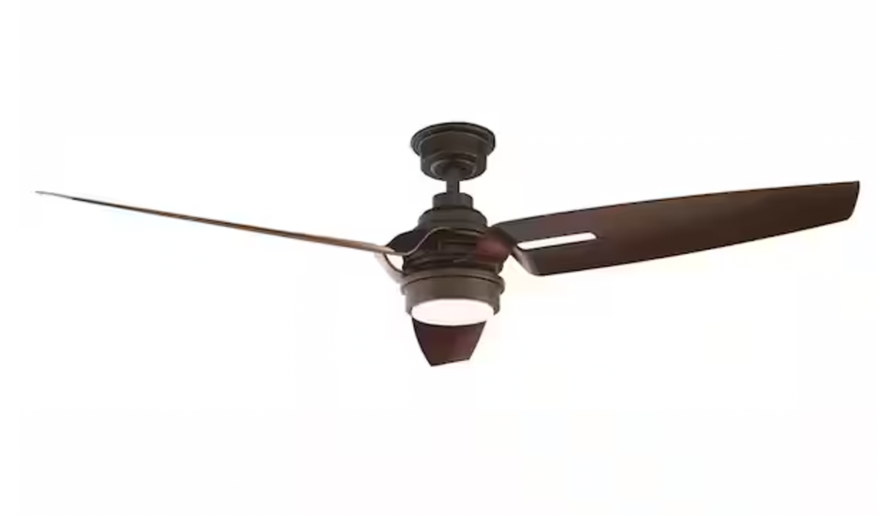 Iron Crest 60 in. LED DC Motor Indoor Espresso Bronze Ceiling Fan with ...