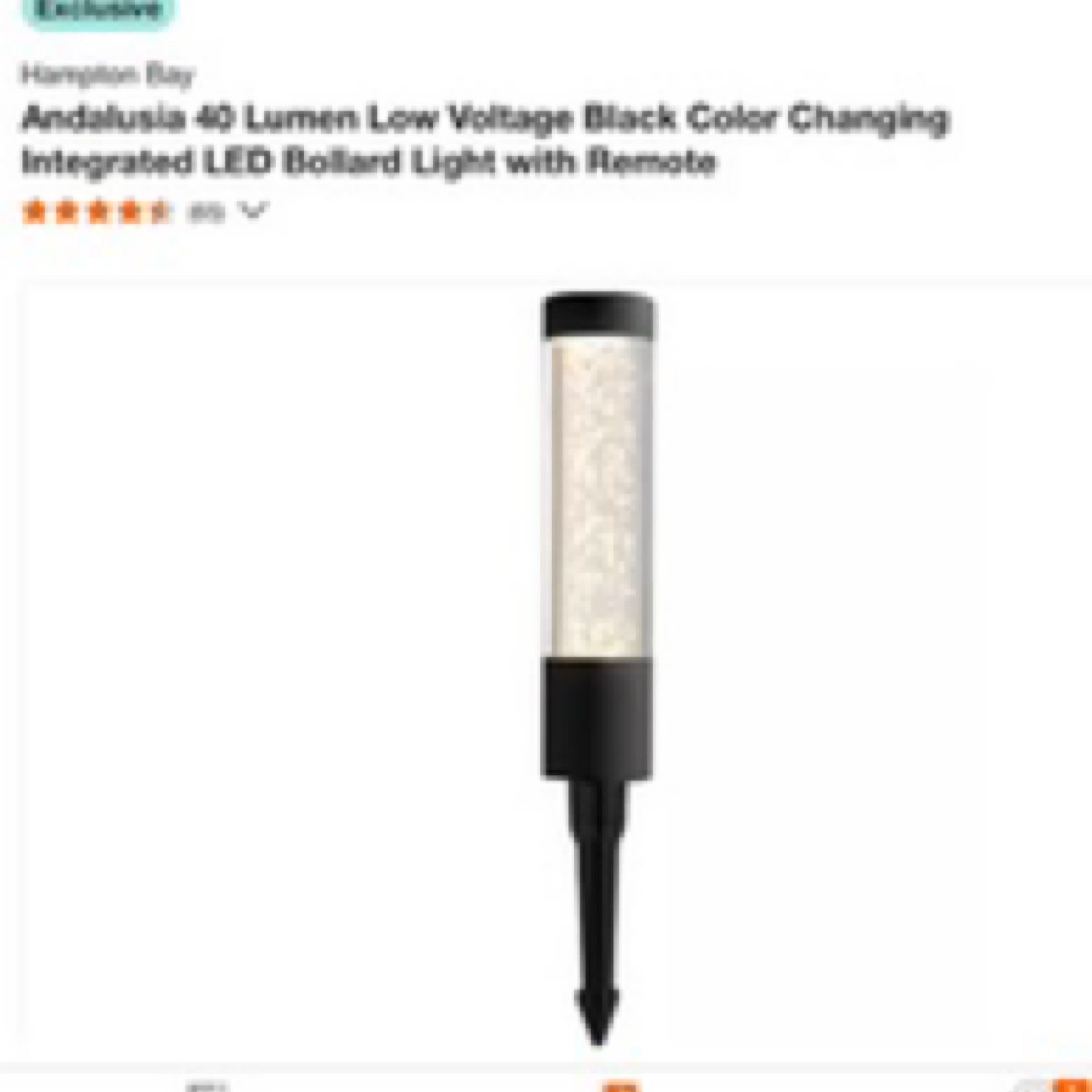 Andalusia 40 Lumen Low Voltage Black Color Changing Integrated LED ...